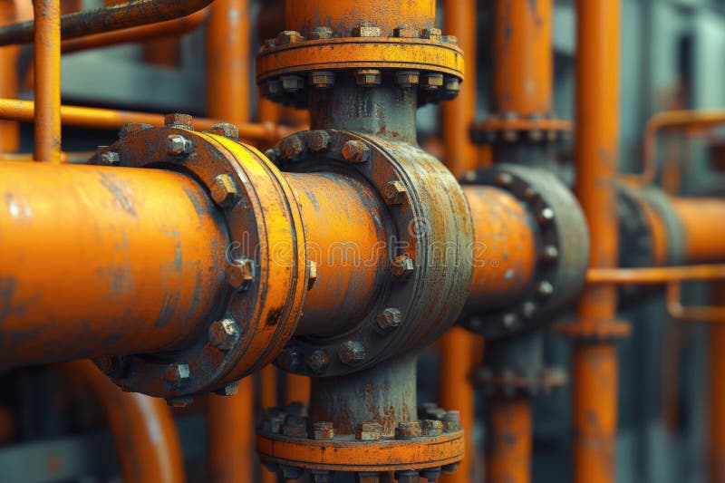 Connected pipe network stock photo. Image of infrastructure - 378806524