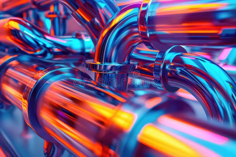 A Group of Pipes Connected Together on a Surface, Used for Various ...