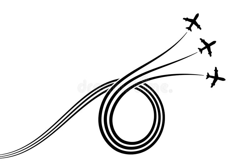 Planes make a loop stock vector. Illustration of plane - 263688144