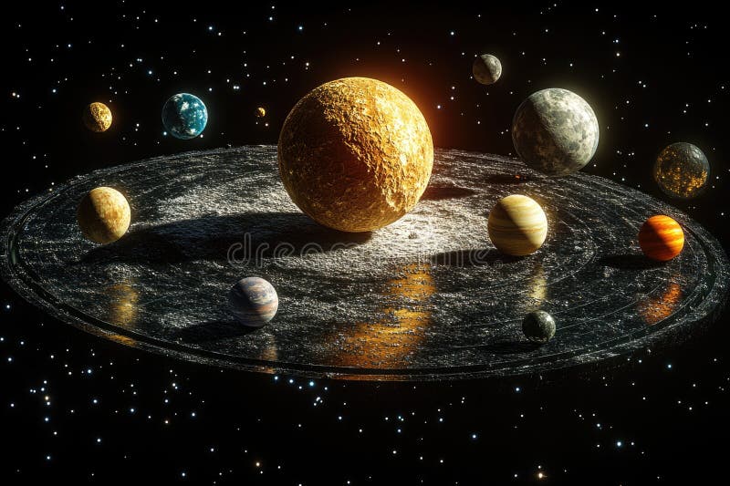 A Group of Planets Orbiting Around Their Star, Perfect for ...