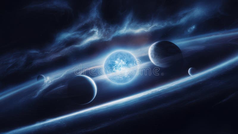 Group of Planets and Stars in the Sky Stock Photo - Image of stargazing ...