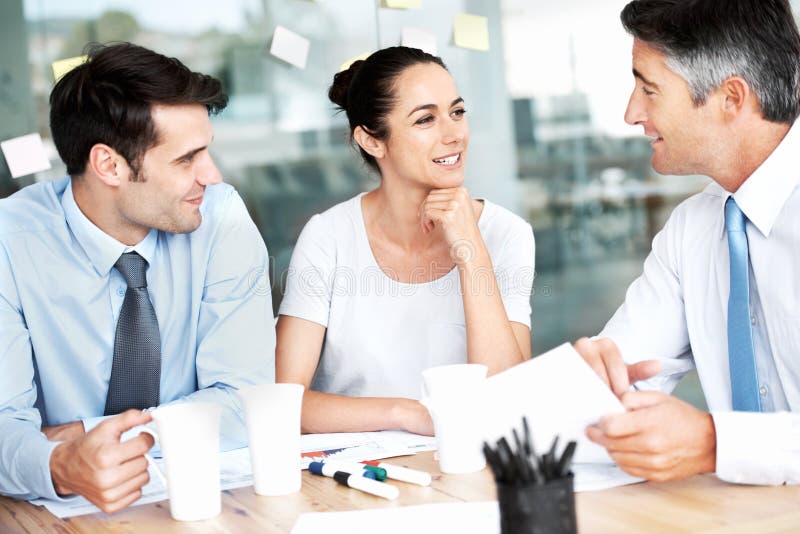 Group, Planning and Business People in Meeting with Documents for ...