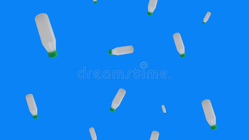 Group of Plastic Bottles Animation, Editable Blue Screen -Chroma Key ...