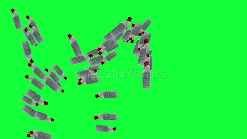 Group of Plastic Bottles Animation, Editable Green Screen -Chroma Key ...
