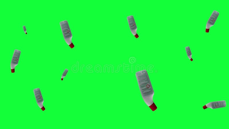 Group of Plastic Bottles Animation, Editable Green Screen -Chroma Key ...