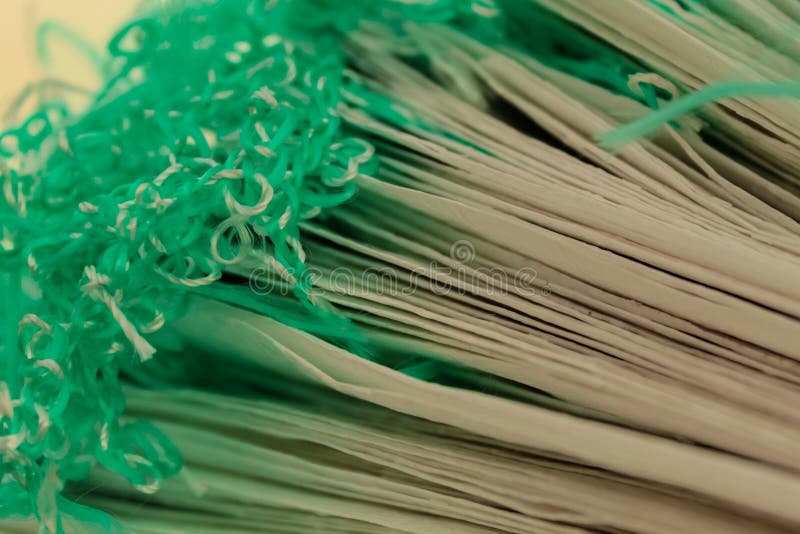 A Group of Plastic Sacks with Light Blue Strings Stock Photo - Image of ...