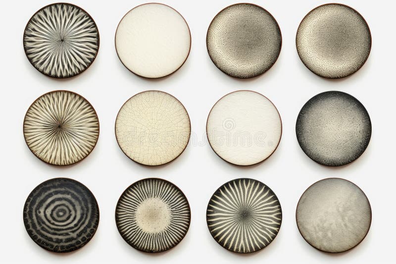 Group of Plates on a White Table, Perfect for Kitchen or Restaurant ...