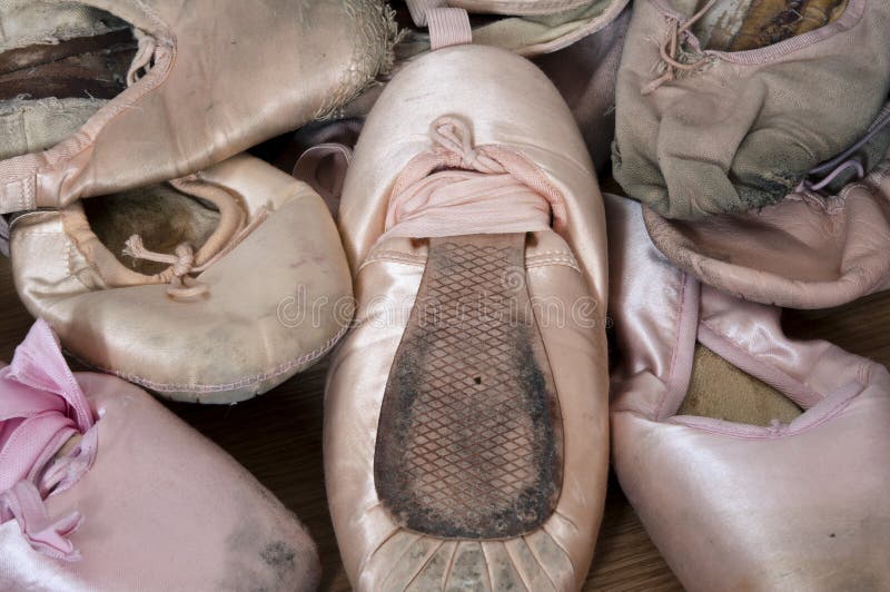 Old pointe shoes stock image. Image of antique, dancing - 15242863
