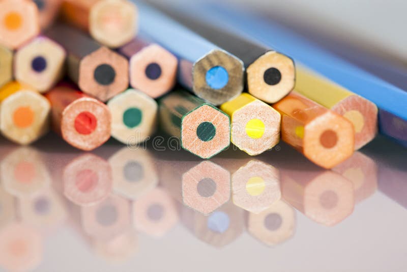 Group of Pointless Colored Pencils Stock Image - Image of isolated ...