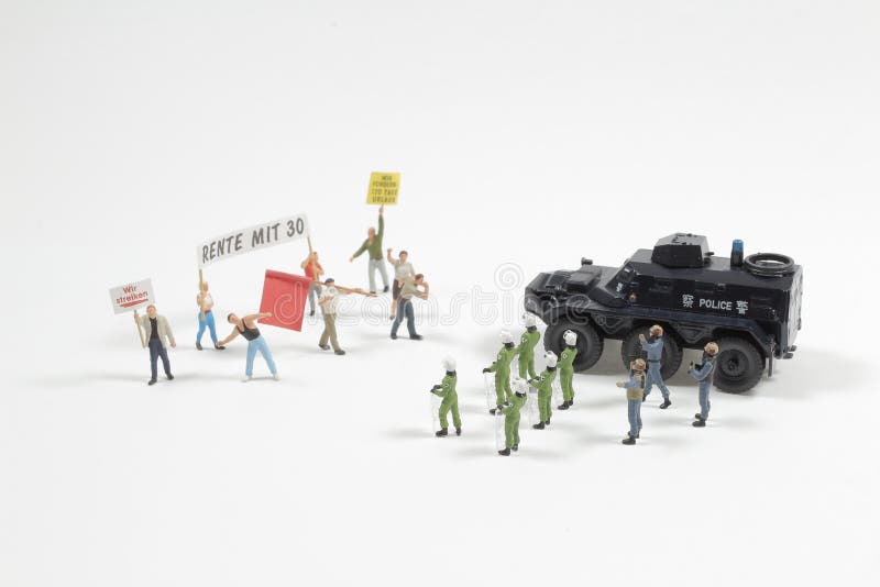 The Group of Police Figure with Armored Car Stock Photo - Image of ...