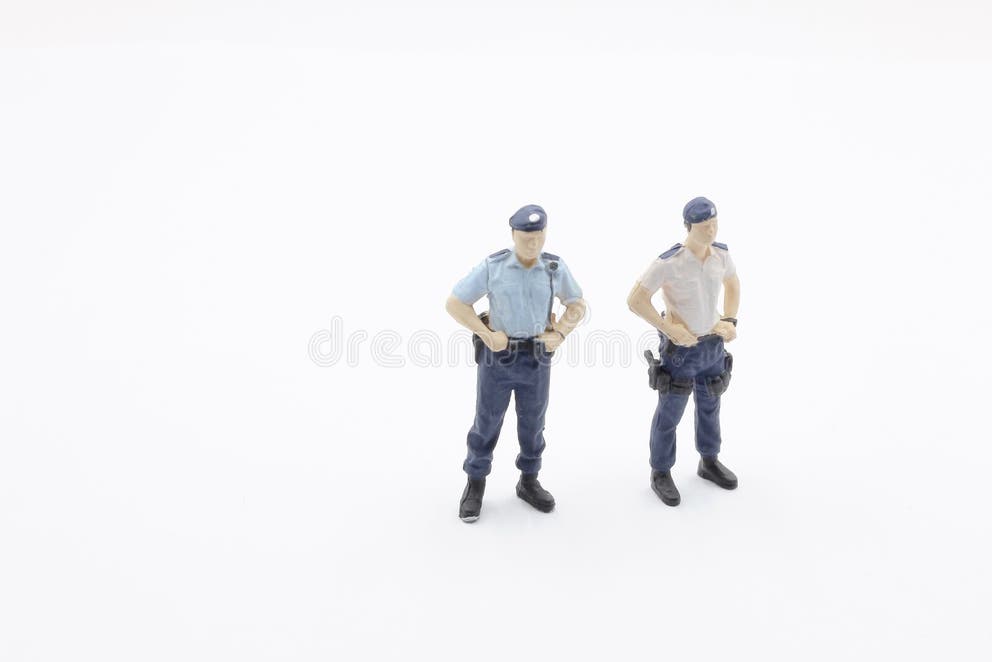 The Group of Police Figure on the Board Stock Image - Image of figure ...