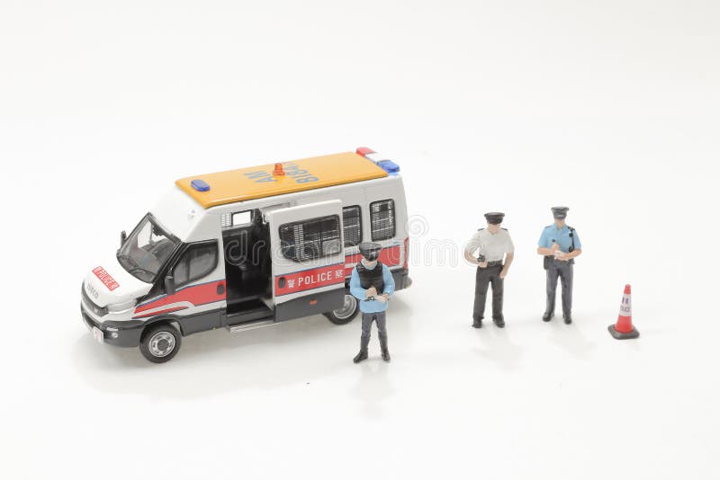Te Group of Police Figure with Car on Board Editorial Photo - Image of ...