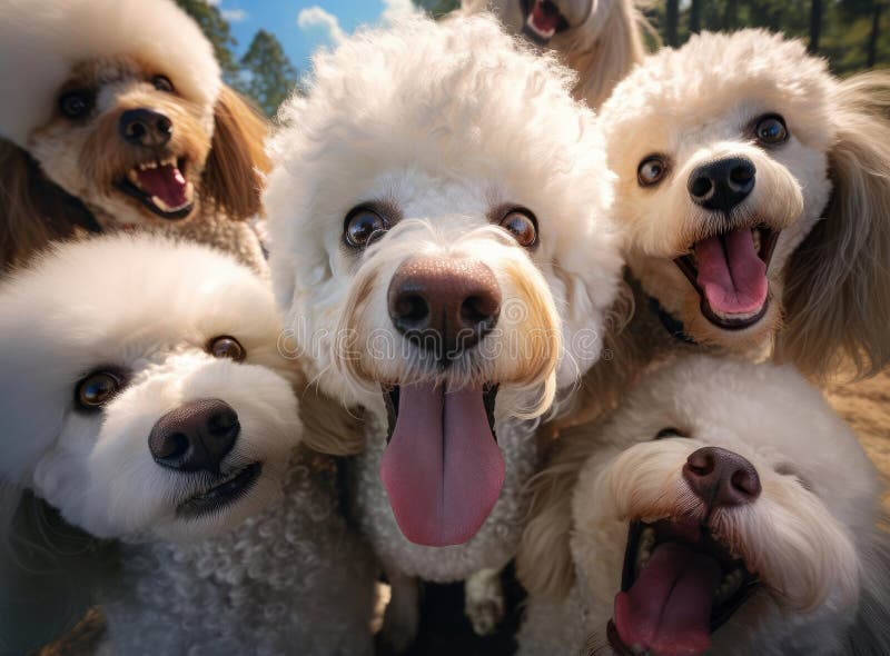 A group of poodles stock image. Image of puppy, looking - 290947231