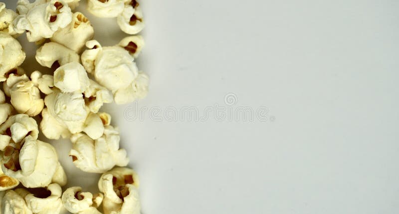 Group of Pop Corns on Copy Spaced Background Stock Photo - Image of ...