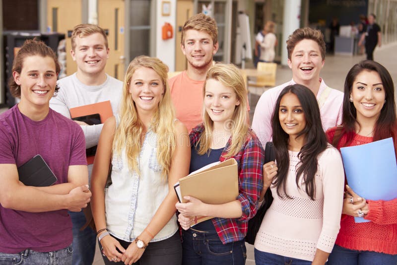 Group Portrait of College Students Stock Image - Image of girl, file ...