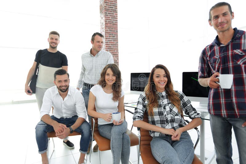 Group Portrait of the Creative Team Stock Image - Image of group ...
