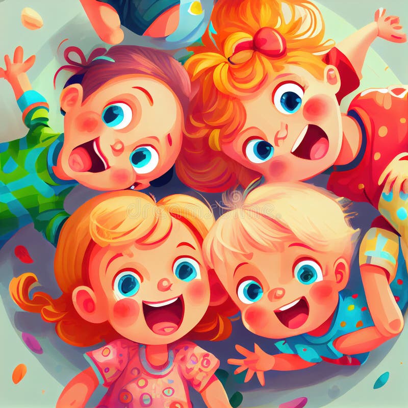 Happy Huddle Kids Stock Illustrations – 20 Happy Huddle Kids Stock ...