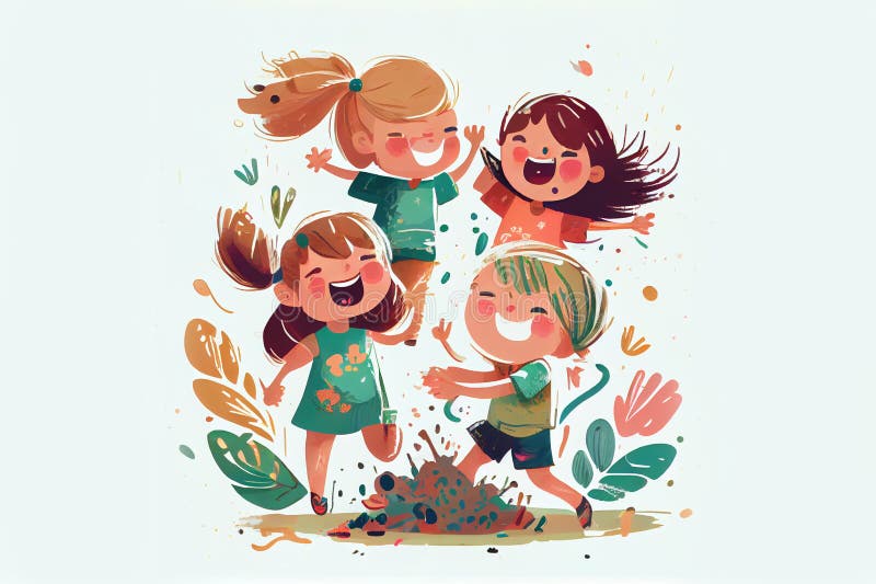 Happy Huddle Kids Stock Illustrations – 29 Happy Huddle Kids Stock ...