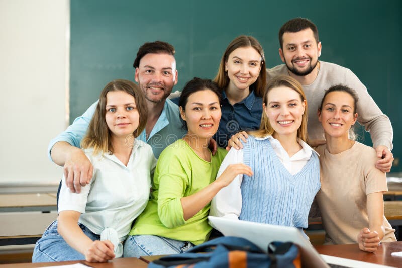 Group Portrait of a Positive Group of Young Students Stock Photo ... Group Portrait of a Positive Group of Young Students Stock Photo ...