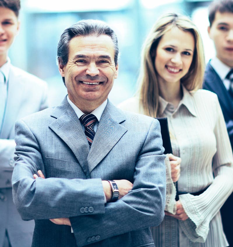 Group Portrait of a Professional Business Team Looking Stock Photo ...
