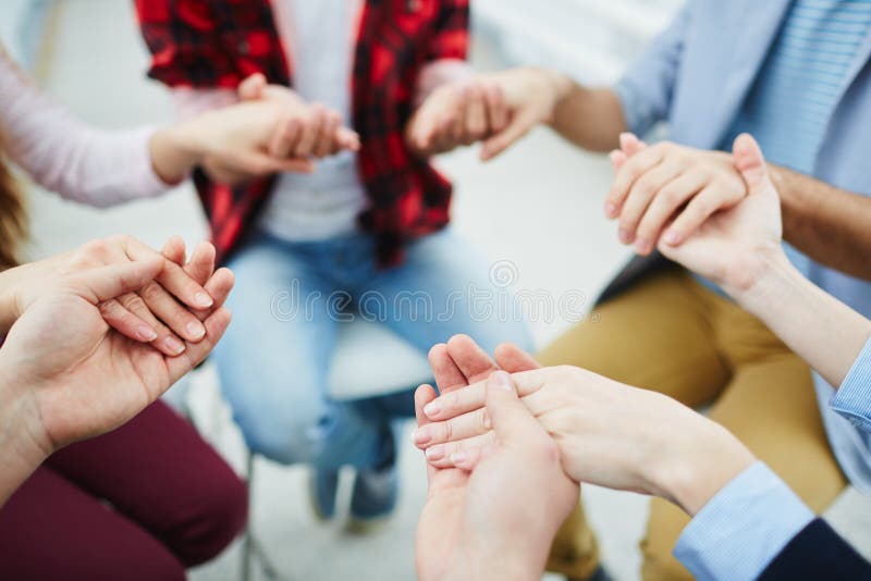 Group pray stock image. Image of holding, meditating, company - 9701495