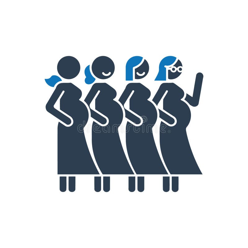 Group of Pregnant Women Icon Stock Illustration - Illustration of ...