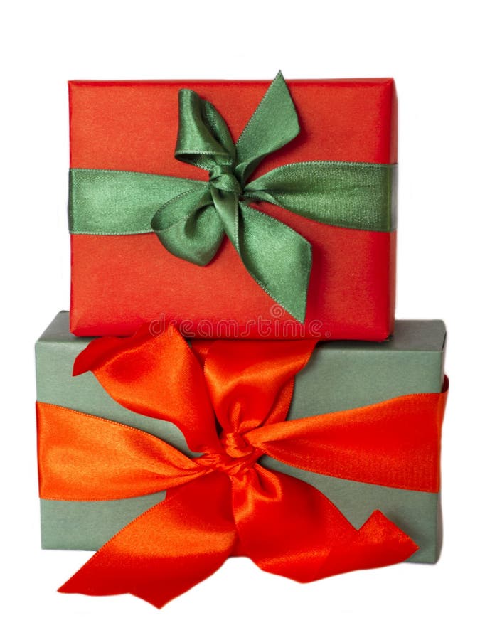 Group of Presents and Gift Boxes Isolated Stock Image - Image of ...