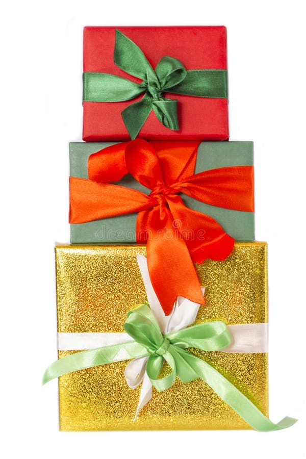 Group of Presents and Gift Boxes Isolated Stock Photo - Image of love ...