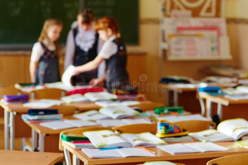 A Group of Primary School Students Communicate during the Break ...