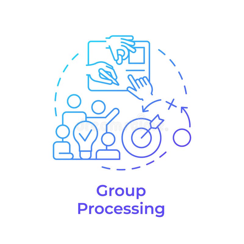 Group Processing Blue Gradient Concept Icon Stock Vector - Illustration ...