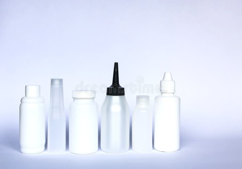 Group of Product Packaging Plastic Containers Stock Photo - Image of ...