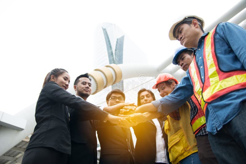 Hands Put Together To Show Unity and Cooperation Stock Photo - Image of ...
