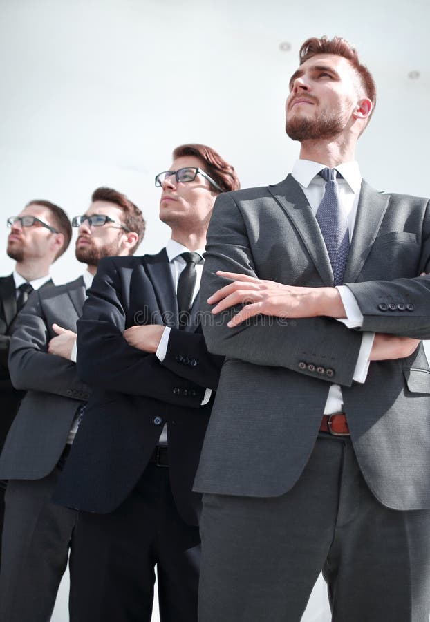 Group of Professional Company Employees Looking at a Copy Space Stock ...