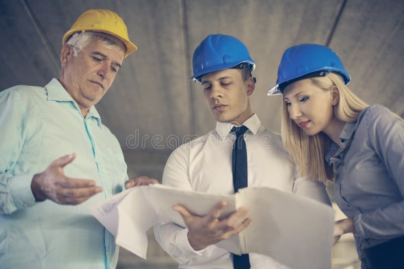Group of Professional Construction Managers. Stock Photo - Image of ...