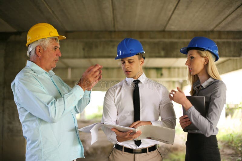 Group of Professional Construction Managers. Stock Photo - Image of ...