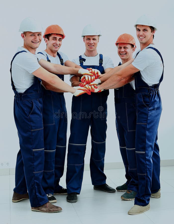 Group of Professional Construction Workers Stock Image - Image of ...