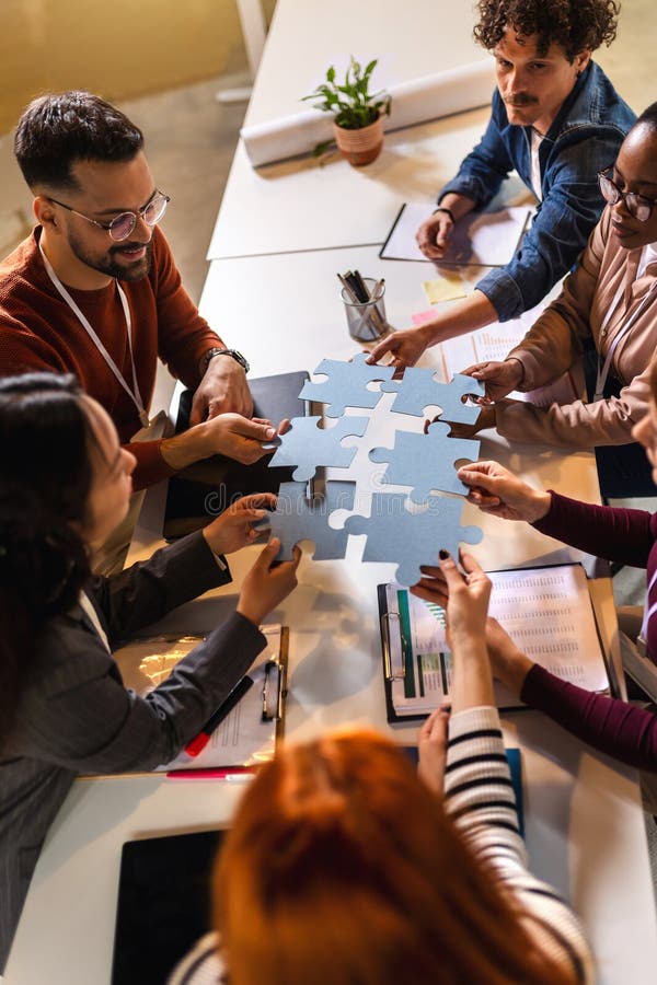 Professional People Playing with VR Glasses on the Work in the Modern ...
