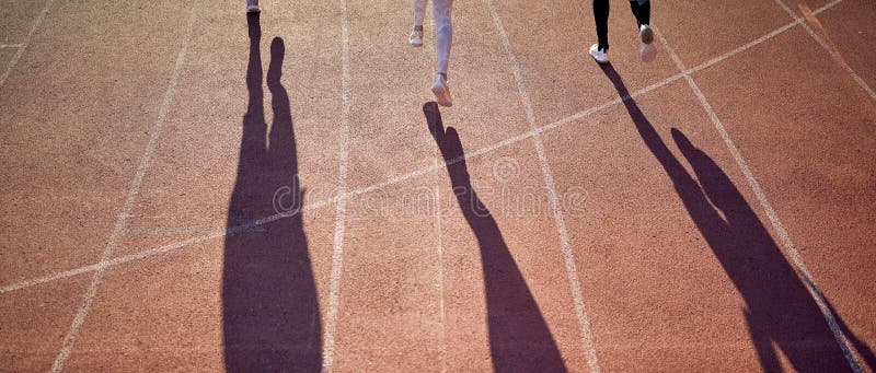 Group of Professional Runners Training Together Stock Photo - Image of ...