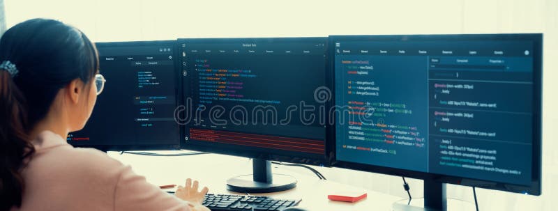 Group of Professional Web Developer Discuss about Data Analysis ...