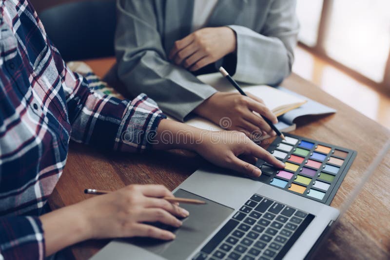 A Group of Professional Web Developer and Graphic Designer Stock Photo ...