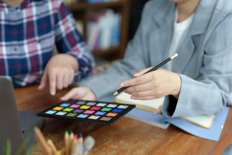 A Group of Professional Web Developer and Graphic Designer Stock Photo ...