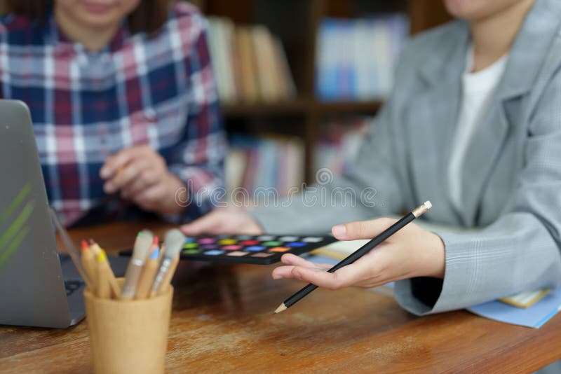 A Group of Professional Web Developer and Graphic Designer Stock Image ...