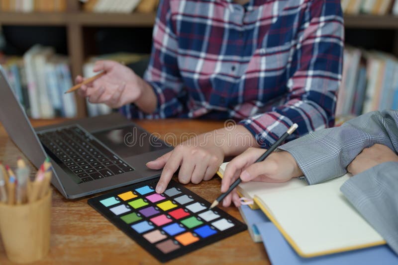 A Group of Professional Web Developer and Graphic Designer Stock Image ...