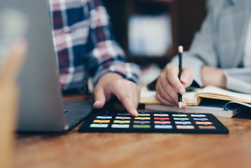 A Group of Professional Web Developer and Graphic Designer Stock Image ...