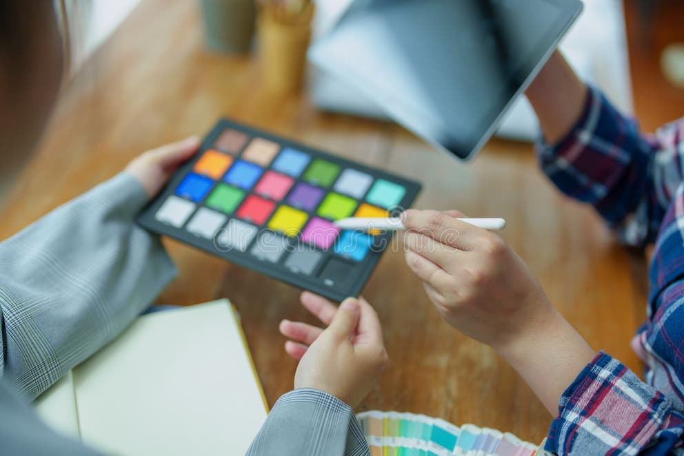 A Group of Professional Web Developer and Graphic Designer Stock Photo ...