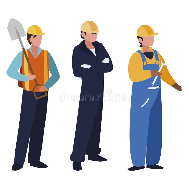 Group of Professional Workers Characters Stock Illustration ...