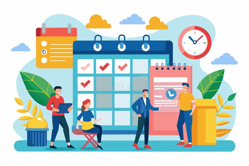 A Group of Professionals Collaborates on Sales Scheduling while ...