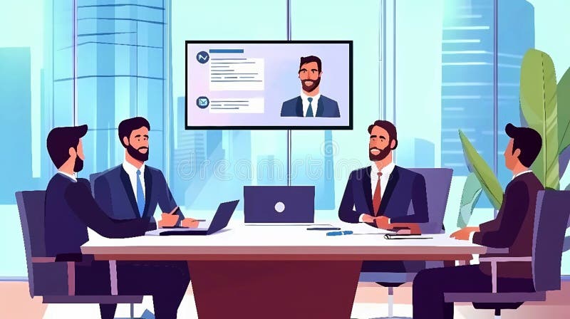 Group of Professionals Discussing in Conference Room. Stock ...