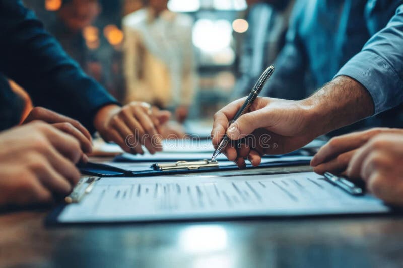 Business Meeting in a Modern Office with Multiple Participants ...