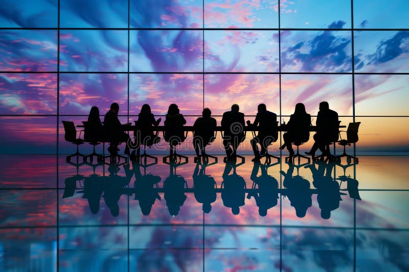 Group of Professionals Engaged in Strategic Discussions at a Table with ...